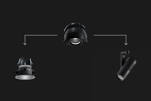 Quinta – ERCO LED recessed spotlight with Darklight lenses | ERCO